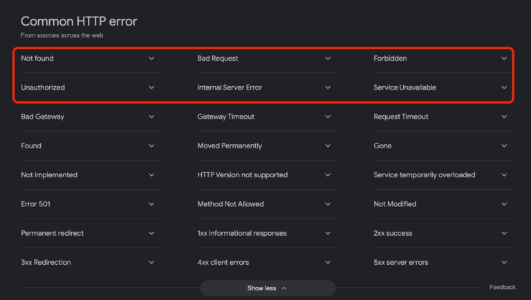 The Five Most Common HTTP Errors According to Google - Pingdom